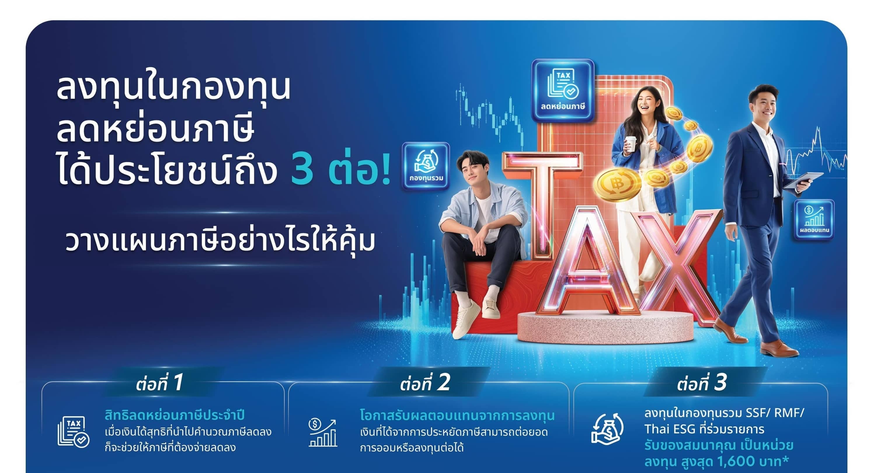 โค้งสุดท้ายลดหย่อนภาษีปี 2567 ด้วยกองทุน SSF / RMF