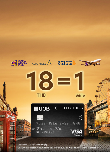 UOB PRIVI Miles credit card Thailand | Elevate your Travel Rewards | UOB