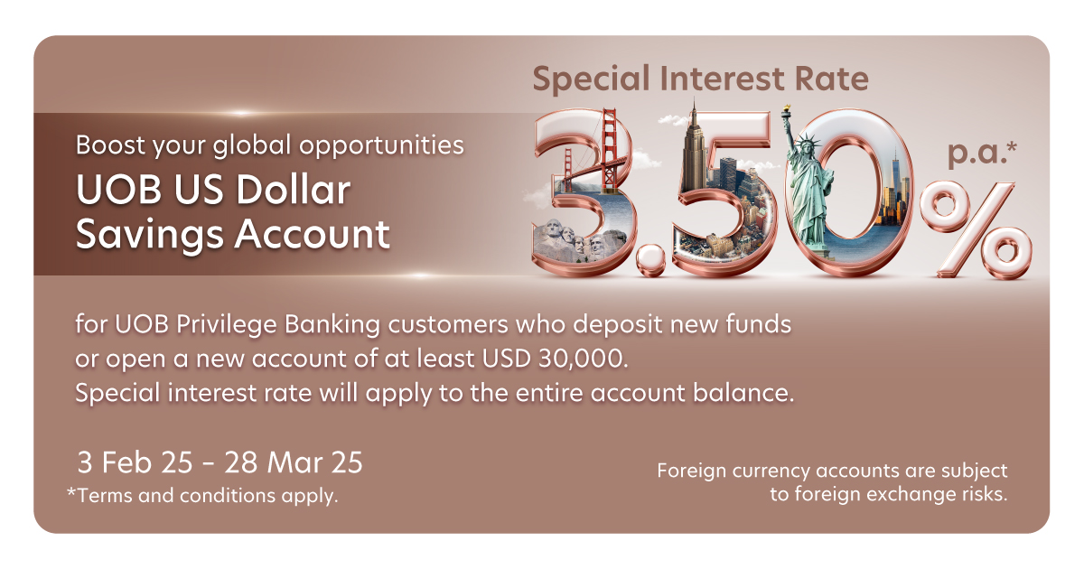 US Dollar Savings Special Rate Campaign