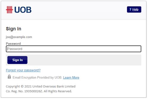 คำถามที่พบบ่อย (FAQ) เกี่ยวกับ UOB Secure Email