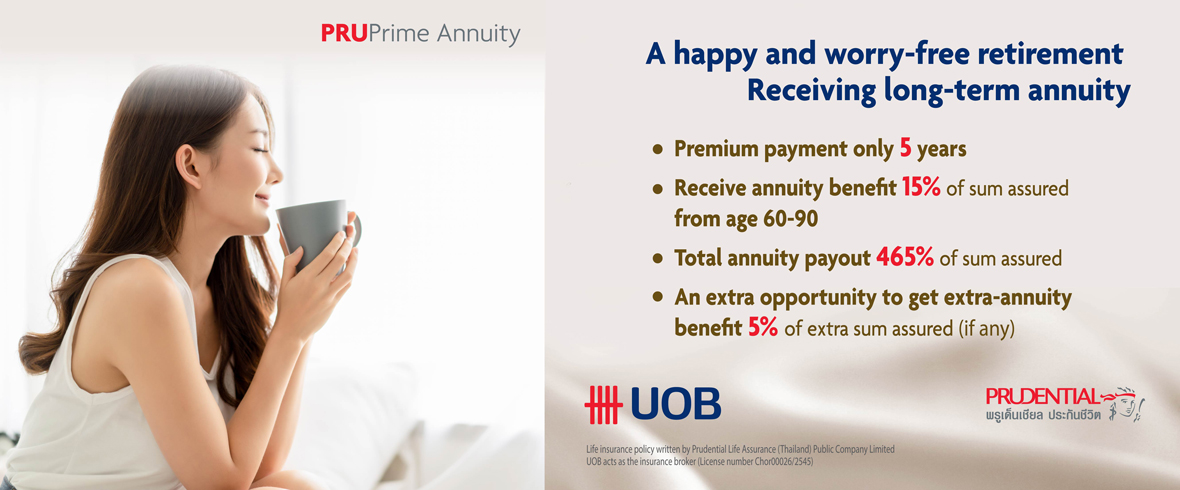 PRUPrime Annuity - A happy and worry-free retirement Receiving long ...