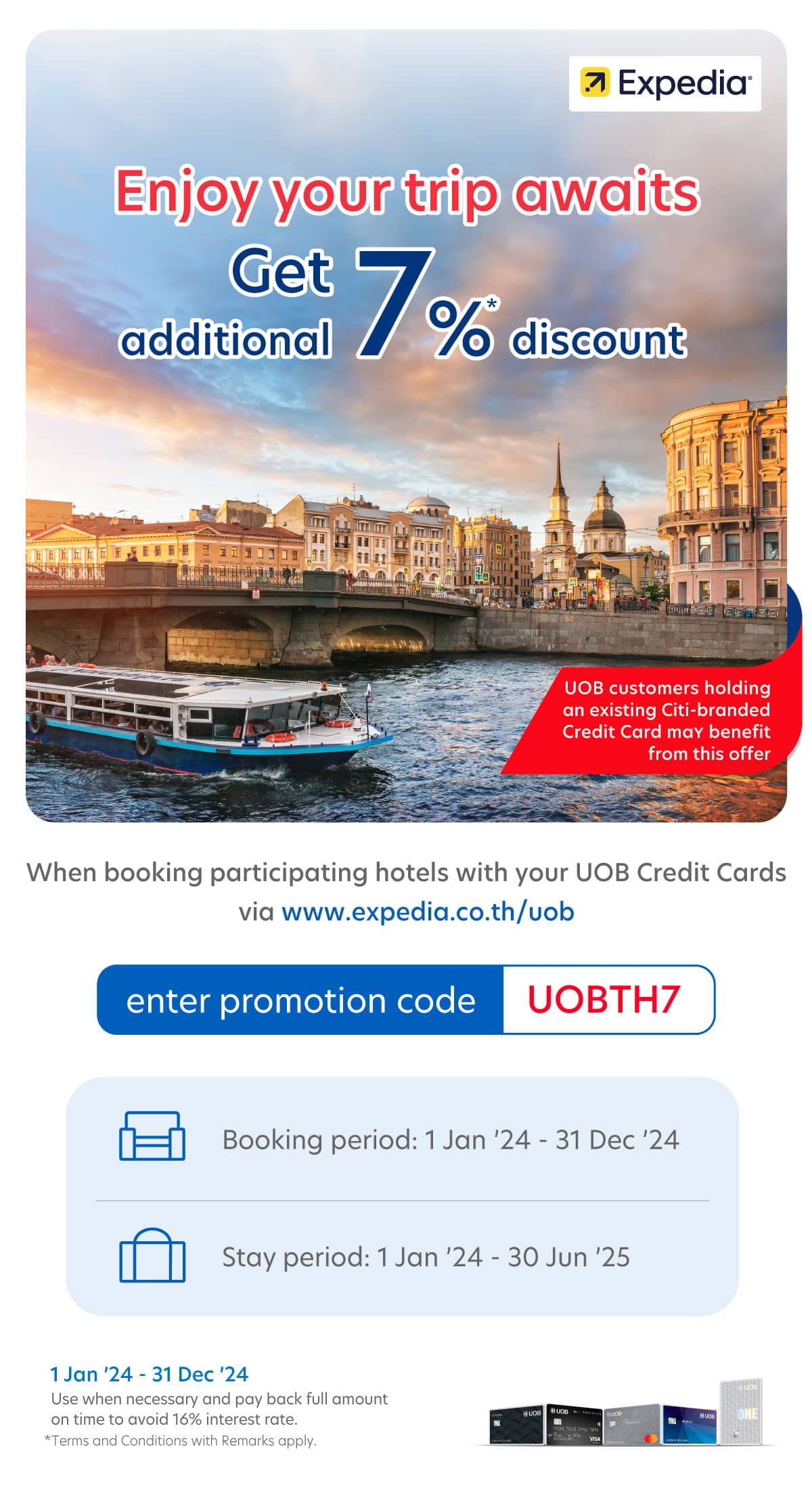 Get additional 7% discount when booking hotel with UOB Credit Card or ...