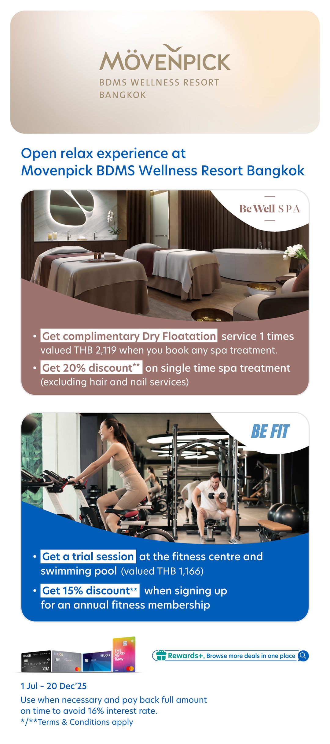 Open relax experience at Movenpick BDMS Wellness Resort Bangkok Get 2 Privileges