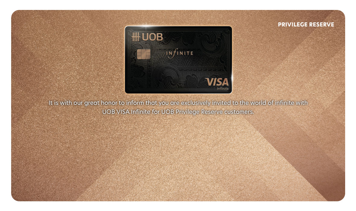 UOB Privilege Reserve ลูกค้า ยูโอบี พริวิเลจ รีเสิร์ฟ ธนาคารยูโอบี